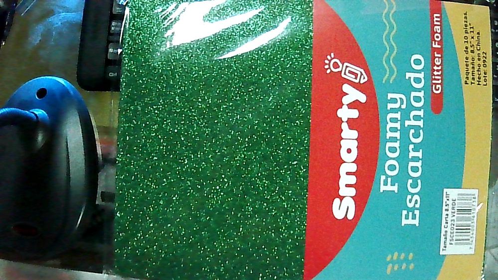 "Espuma Decorativa Smarty en Verde Escarchado - Ideal para Manualidades ...